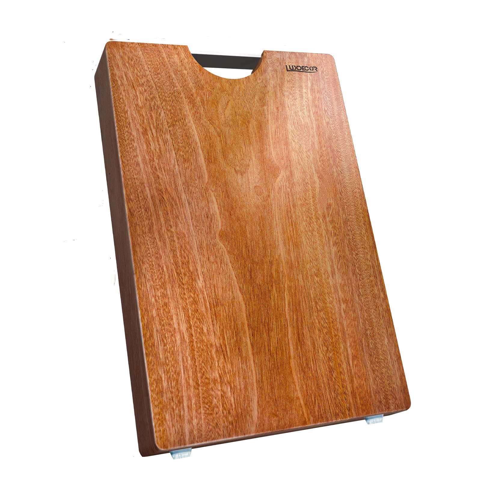 Luxdecor Real Wood Cutting Boards for Kitchen Double sides No Splicing Thick Chopping Boards 3 Size Wooden Cutting Board