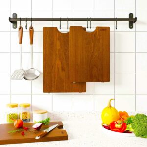 Luxdecor Real Wood Cutting Boards for Kitchen Double sides No Splicing Thick Chopping Boards 3 Size Wooden Cutting Board