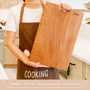 Luxdecor Real Wood Cutting Boards for Kitchen Double sides No Splicing Thick Chopping Boards 3 Size Wooden Cutting Board