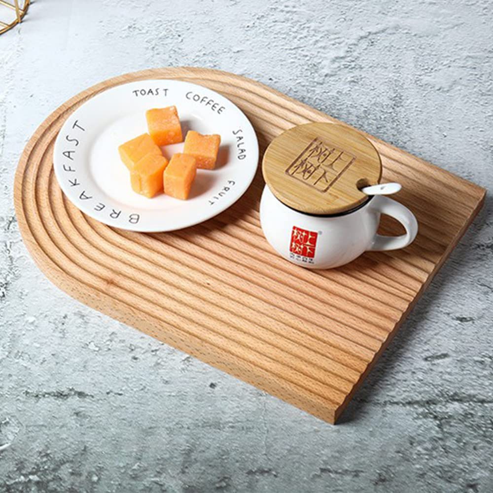 DOKOT Decorative Wood Charcuterie Board, Unique Serving Tray, Wooden Serving Board for Home, Kitchen Decor