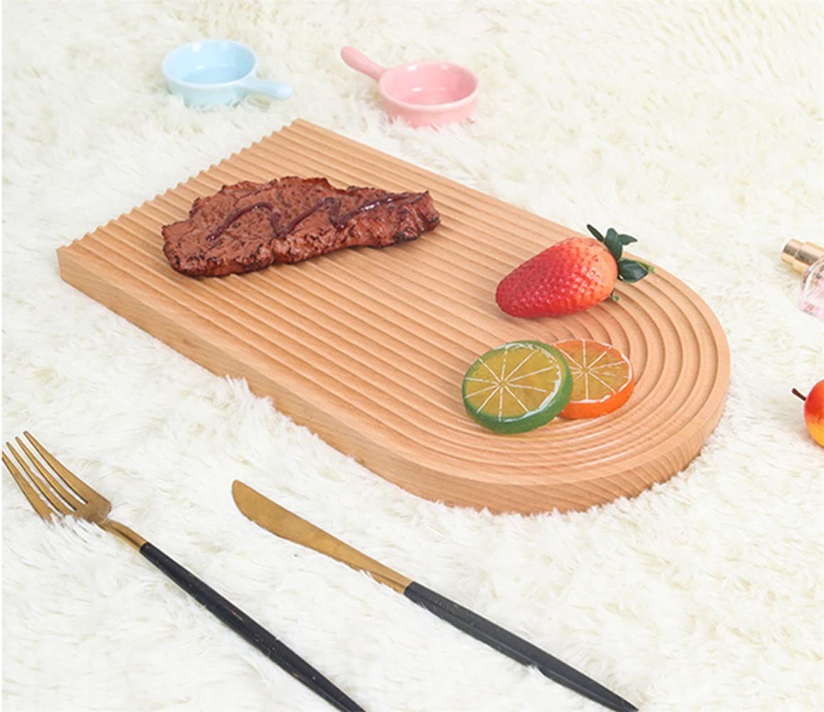 DOKOT Decorative Wood Charcuterie Board, Unique Serving Tray, Wooden Serving Board for Home, Kitchen Decor