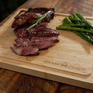 Camp Chef Bamboo Cutting Board - Wood Cutting Board for Kitchen Accessories & Outdoor Cooking - Perfect for Cutting Meat, Veggies, Cheese & More - 14" x 16"