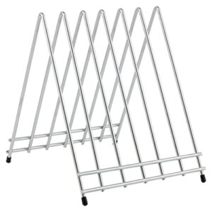 winco 6-slot cutting board rack, chrome plated medium