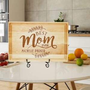 Barika Custom Engraved Cutting Boards - Personalized Kitchen Blocks for Women - Best Mothers Day, Anniversary, Birthday, Christmas Gift for Mom, Grandma, Mother in Law, Daughter, Wife or Her