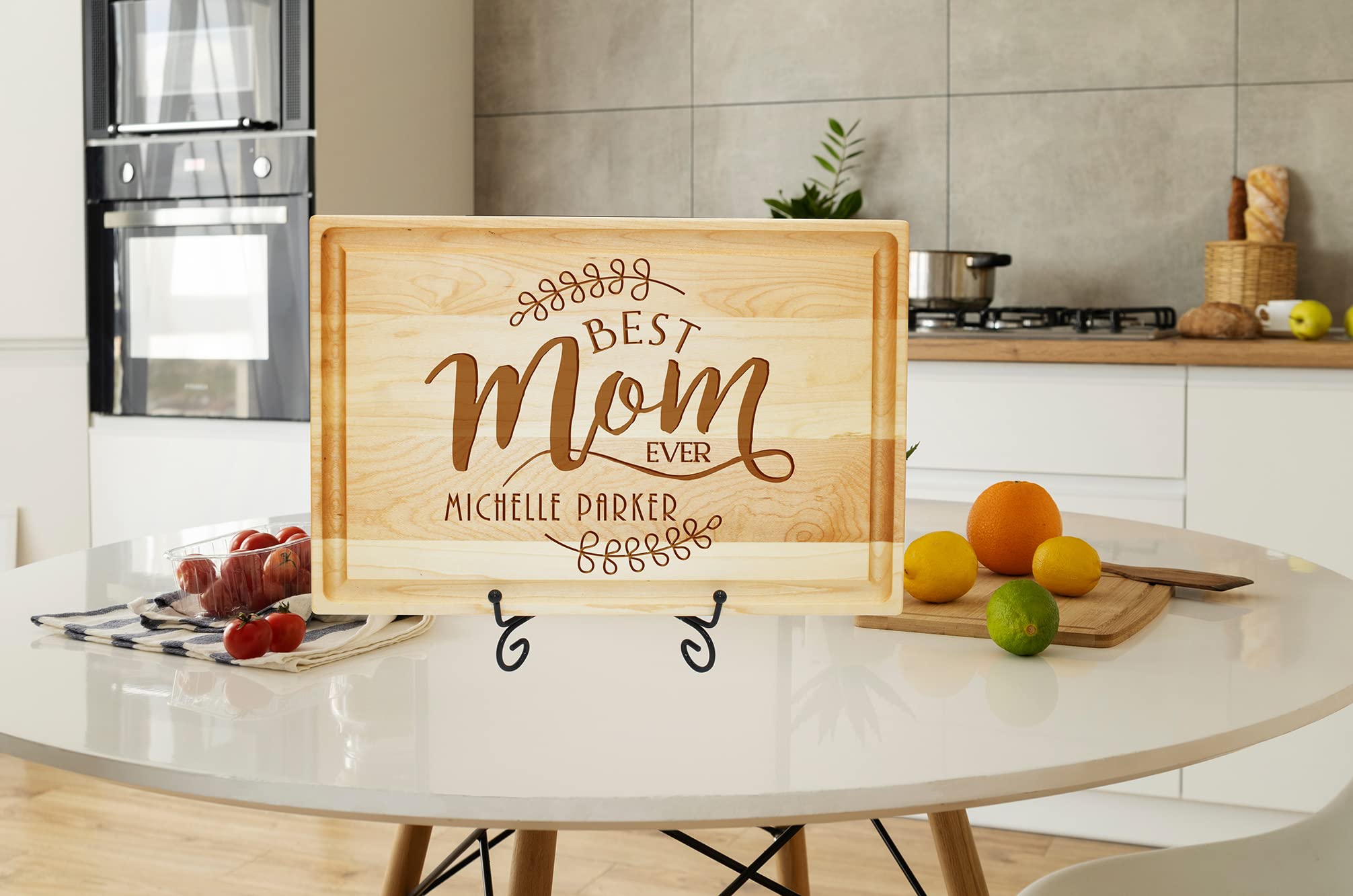 Barika Custom Engraved Cutting Boards - Personalized Kitchen Blocks for Women - Best Mothers Day, Anniversary, Birthday, Christmas Gift for Mom, Grandma, Mother in Law, Daughter, Wife or Her