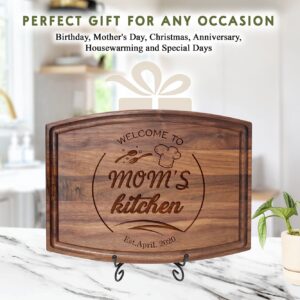 Barika Custom Engraved Cutting Boards - Personalized Kitchen Blocks for Women - Best Mothers Day, Anniversary, Birthday, Christmas Gift for Mom, Grandma, Mother in Law, Daughter, Wife or Her