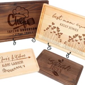 Barika Custom Engraved Cutting Boards - Personalized Kitchen Blocks for Women - Best Mothers Day, Anniversary, Birthday, Christmas Gift for Mom, Grandma, Mother in Law, Daughter, Wife or Her