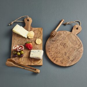 Mud Pie Round Mini Charcuterie, board 10 3/4" x 8 1/4" | dipper 5 1/2"