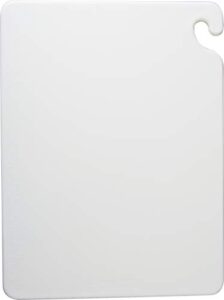 san jamar cb101212wh cut-n-carry co-polymer cutting board, 12" length x 10" width x 1/2" thick, white