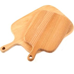 2Pcs Log Cutting Board,Household Solid Wood Cutting Board Cutting Fruit Cutting Board Kitchen (B-Set)