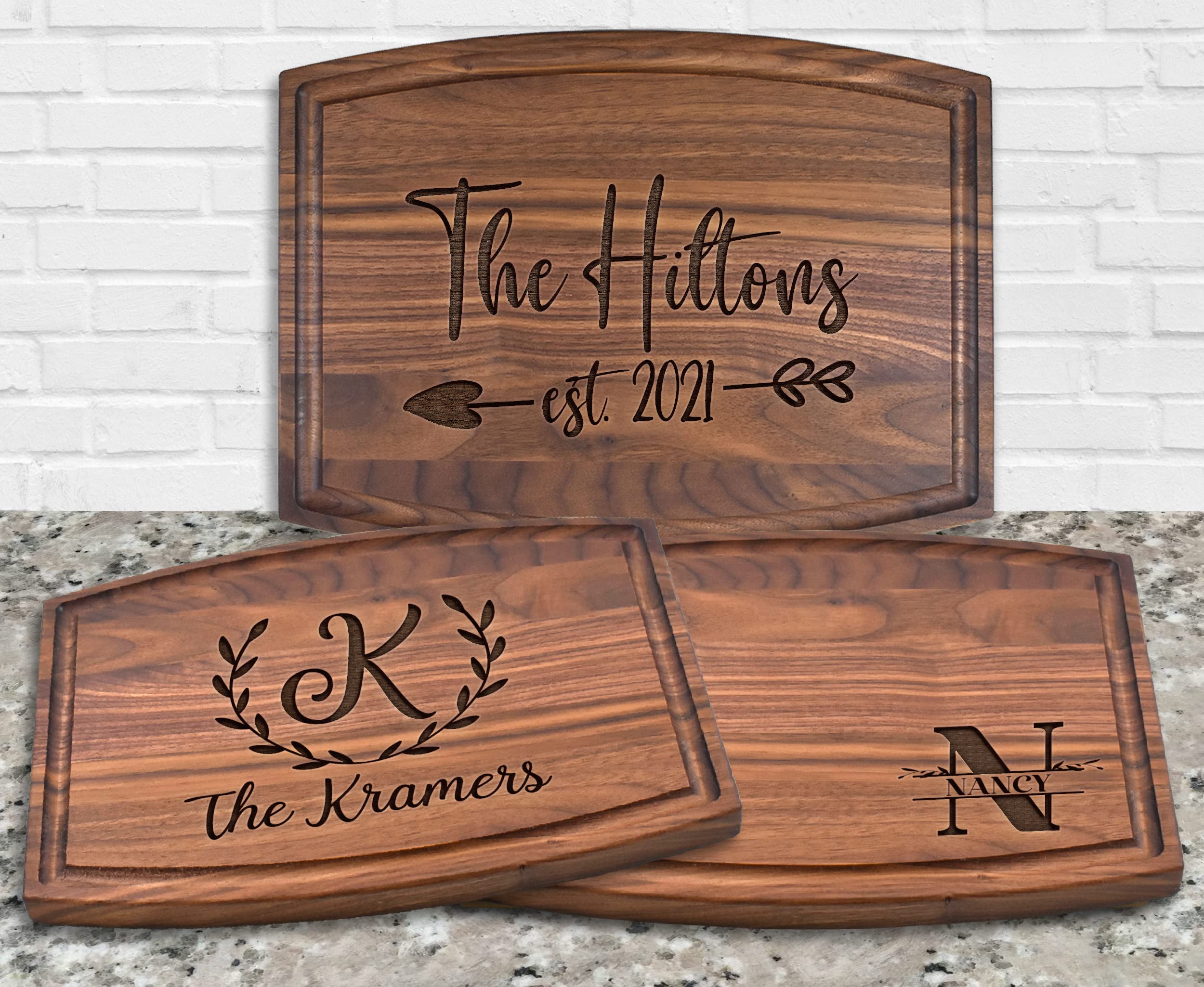 Custom Cutting Board Wedding Gift for Couple Personalized Mr & Mrs Cutting Board Arched Cutting Board Wood Engraved