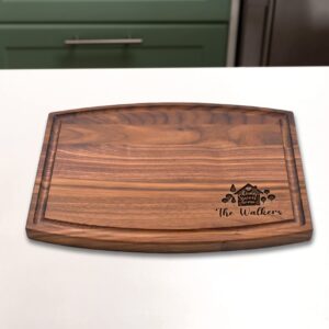 Custom Cutting Board Wedding Gift for Couple Personalized Mr & Mrs Cutting Board Arched Cutting Board Wood Engraved