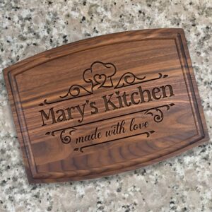 Custom Cutting Board Wedding Gift for Couple Personalized Mr & Mrs Cutting Board Arched Cutting Board Wood Engraved