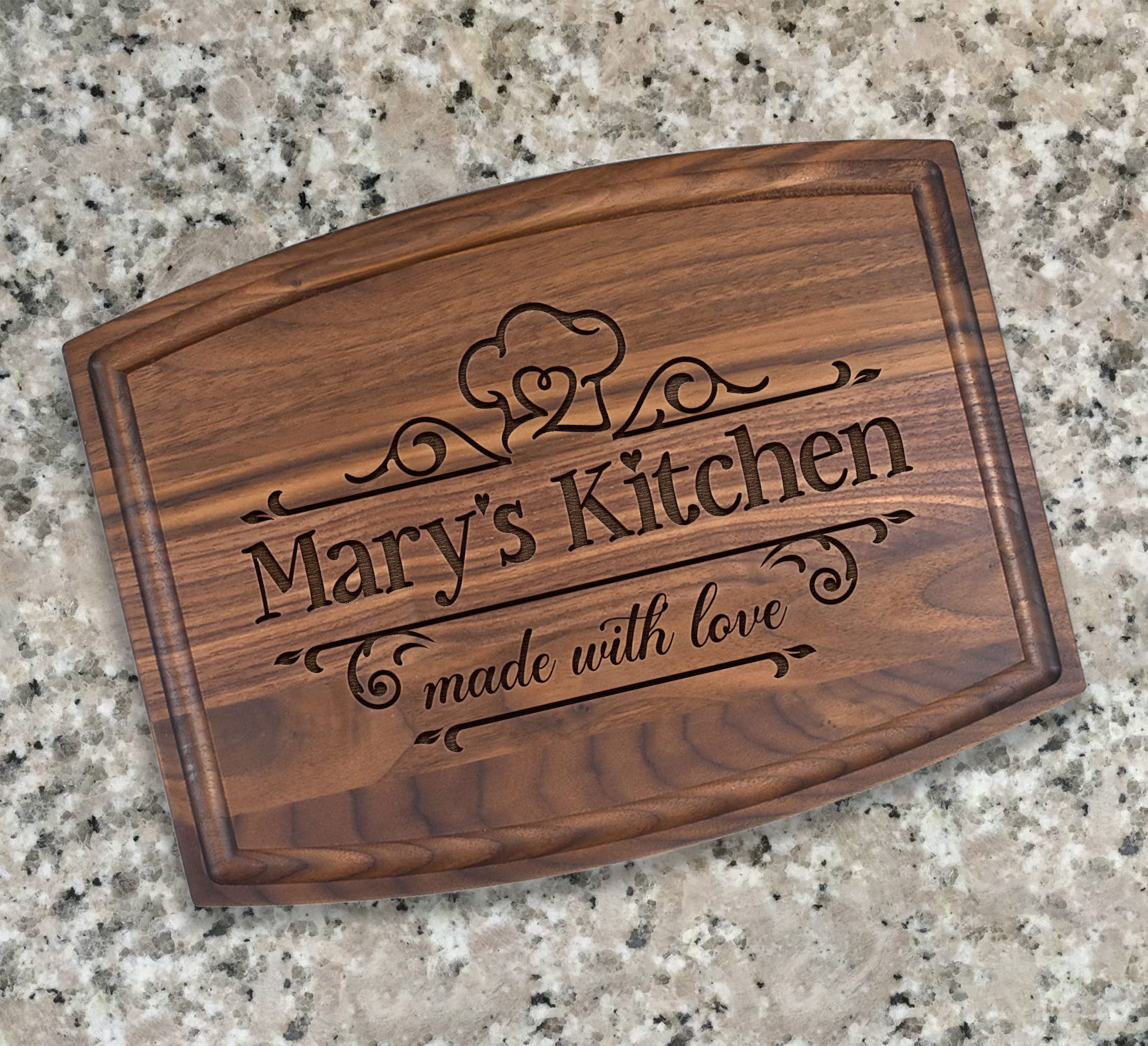 Custom Cutting Board Wedding Gift for Couple Personalized Mr & Mrs Cutting Board Arched Cutting Board Wood Engraved