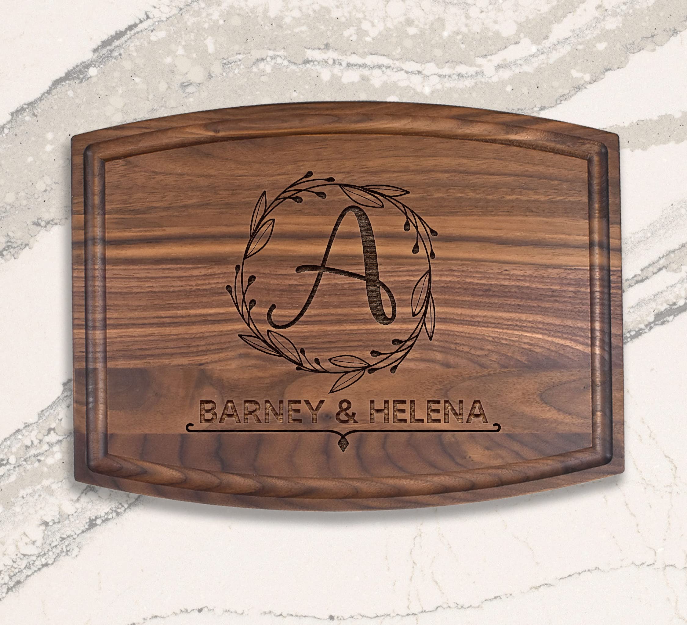 Custom Cutting Board Wedding Gift for Couple Personalized Mr & Mrs Cutting Board Arched Cutting Board Wood Engraved