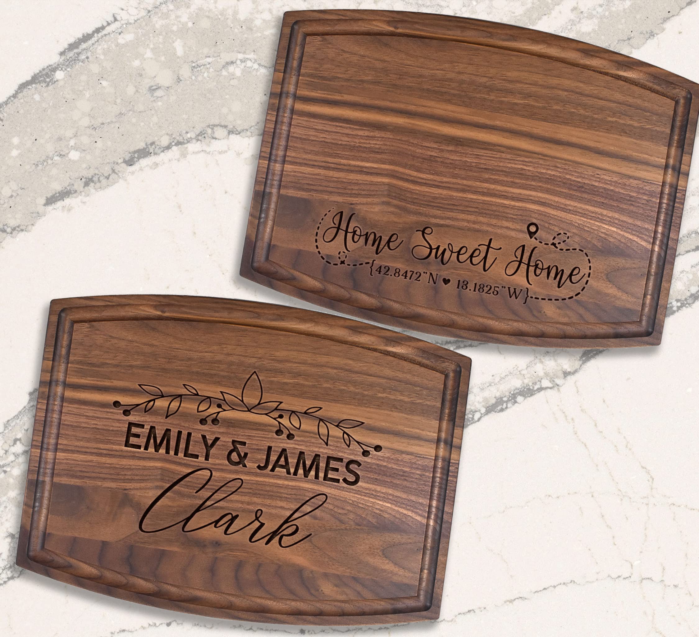 Custom Cutting Board Wedding Gift for Couple Personalized Mr & Mrs Cutting Board Arched Cutting Board Wood Engraved