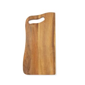 rustic small wood cutting board with handle - wood serving board - natural wood cheese board - rustic bread board - mini charcuterie board