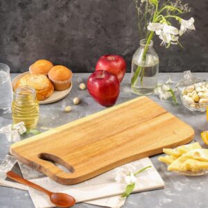 Rustic Small Wood Cutting Board with Handle - Wood Serving Board - Natural Wood Cheese Board - Rustic Bread Board - Mini Charcuterie Board