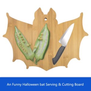 Vencer The Nightmare Before X-MAS Bat Bamboo Serving & Cutting Board,Hallowmas Gift and Home Decoration,15x11 Inch,VFO-085