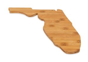 camco 53111 bamboo cutting board, florida-shaped - perfect for kitchen use or wall decoration - moisture resistant