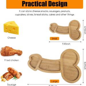 Aperitif Board 9.5''+15.8'',Novelty Solid Wood Cheese Board and Charcuterie Board,Restaurant Plate and Picnic Utensils,Anniversary Wedding Gift for Couple,Housewarming Gifts for Women