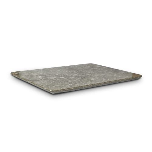 TheWolfard Luxury Handmade Grey Fossil Marble Cutting Board, Best Cheese - Pastry Board and Dough Rolling Tray for Kitchen & Housewarming Gifts.,