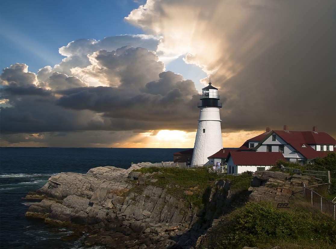 Ocean Beach Lighthouse Kitchen Glass Cutting Board Barn Decorative Gift Light House Design