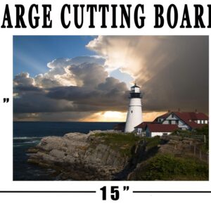 Ocean Beach Lighthouse Kitchen Glass Cutting Board Barn Decorative Gift Light House Design