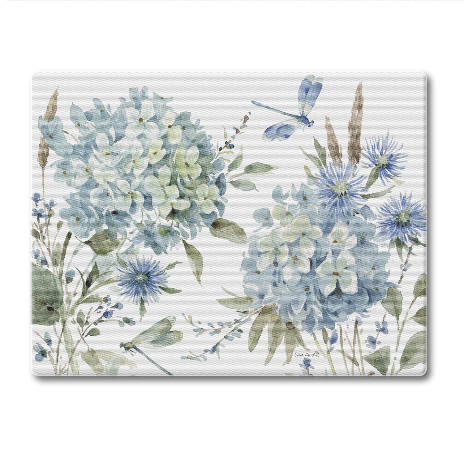 CounterArt Bohemian Blue 3mm Heat Tolerant Tempered Glass Cutting Board 10” x 8” Manufactured in the USA Dishwasher Safe