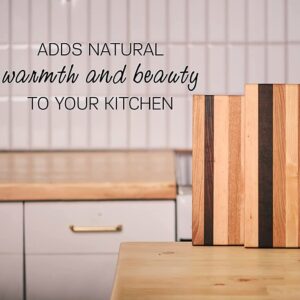 Premium Handmade Wooden Chopping Board Nine Different Woods Very Light Kitchen Large Cutting Board 12.9"x8.8" From Soul Craft European Brand