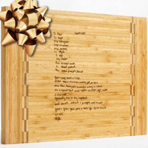 custom recipe cutting board, handwritten recipe cutting board,personalized recipe cutting board,family recipe, engraved recipe, family heirloom gift (4. special bamboo, recipe 5 / can be yours)