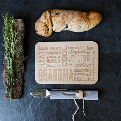 Spruchreif | Engraved Cutting Board | Christmas Gift Grandma | Mothers Day | Gift Idea for Grandma | Best Grandma | Kitchen Accessories