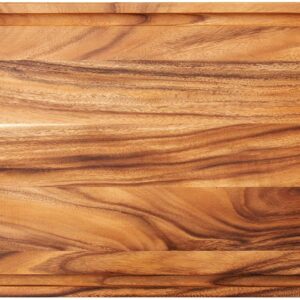 Villa Acacia Wood Cutting Board (24 x 18 x 1.25, Acacia + Groove)