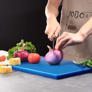 JOBO Thick Plastic Cutting Board 18 x 12.6 x 0.78 inch Safe to use kitchen dishwasher，White