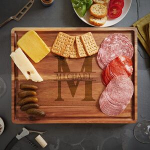 HomeWetBar Oakmont Engraved Acacia Butcher Block Cutting Board (Personalized Product)