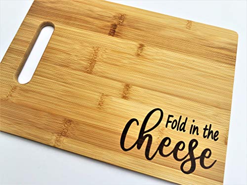 Fold in the Cheese sustainable Bamboo Cutting Board 9.5x13" Charcuterie Butter Board