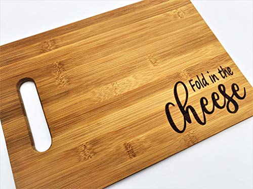 Fold in the Cheese sustainable Bamboo Cutting Board 9.5x13" Charcuterie Butter Board