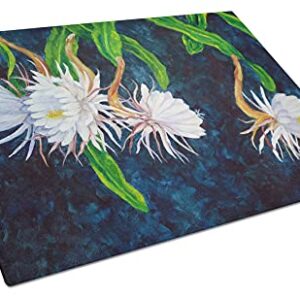 Caroline's Treasures FHC1006LCB Night Blooming Cereus Glass Cutting Board Large Decorative Tempered Glass Kitchen Cutting and Serving Board Large Size Chopping Board