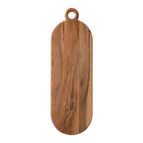 Creative Co-Op Acacia Wood Cheese Handle Cutting Board, 24" x 8", Brown