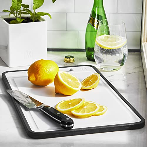 ZWILLING 9.75 inch by 15.25 inches Synthetic Cutting Board, White, 9.75" x 15.25" x 0.5"