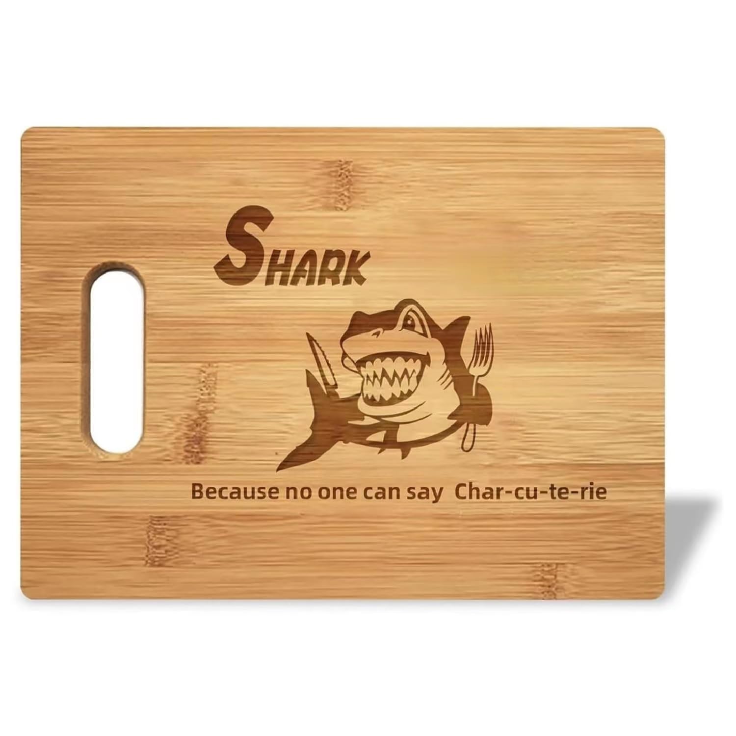 Shark Coochie Charcuterie Board, Because No One Can Say Charcuterie Shark Coochie Charcuterie Cutting Board, Handmade Bamboo Shark Coochie Cutting Board/Laser Engraved, Chopping Board (Shark B, 11'')