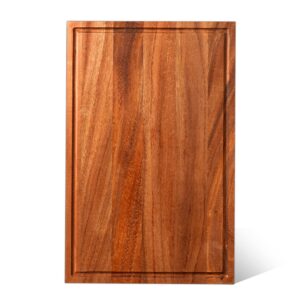 yifan best walnut wood cutting board for kitchen reversible wooden chopping board with juice grooves butcher block wooden try boards for christmas present gift(17 x 11 x 1inches)