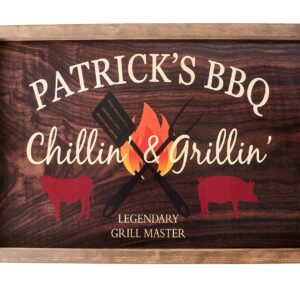 Personalized grilling tray-BBQ serving tray-Father's Day gift