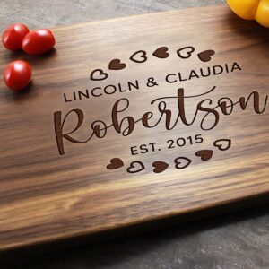 Personalized Cutting Boards for Couples Custom Mr Mrs Cutting Boards Paddle Cutting Board Wood Engraved