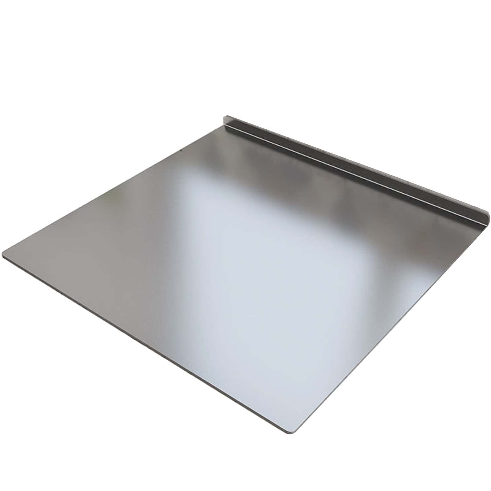 Kitchen Pastry Board Stainless Steel Chopping Board with Lip Double Sided Chopping Board Easy To Clean Non-Slip 'L' Shape for cutting cheese,slicing pizza (23.6 * 23.6in(60 * 60cm),Thick:2mm)