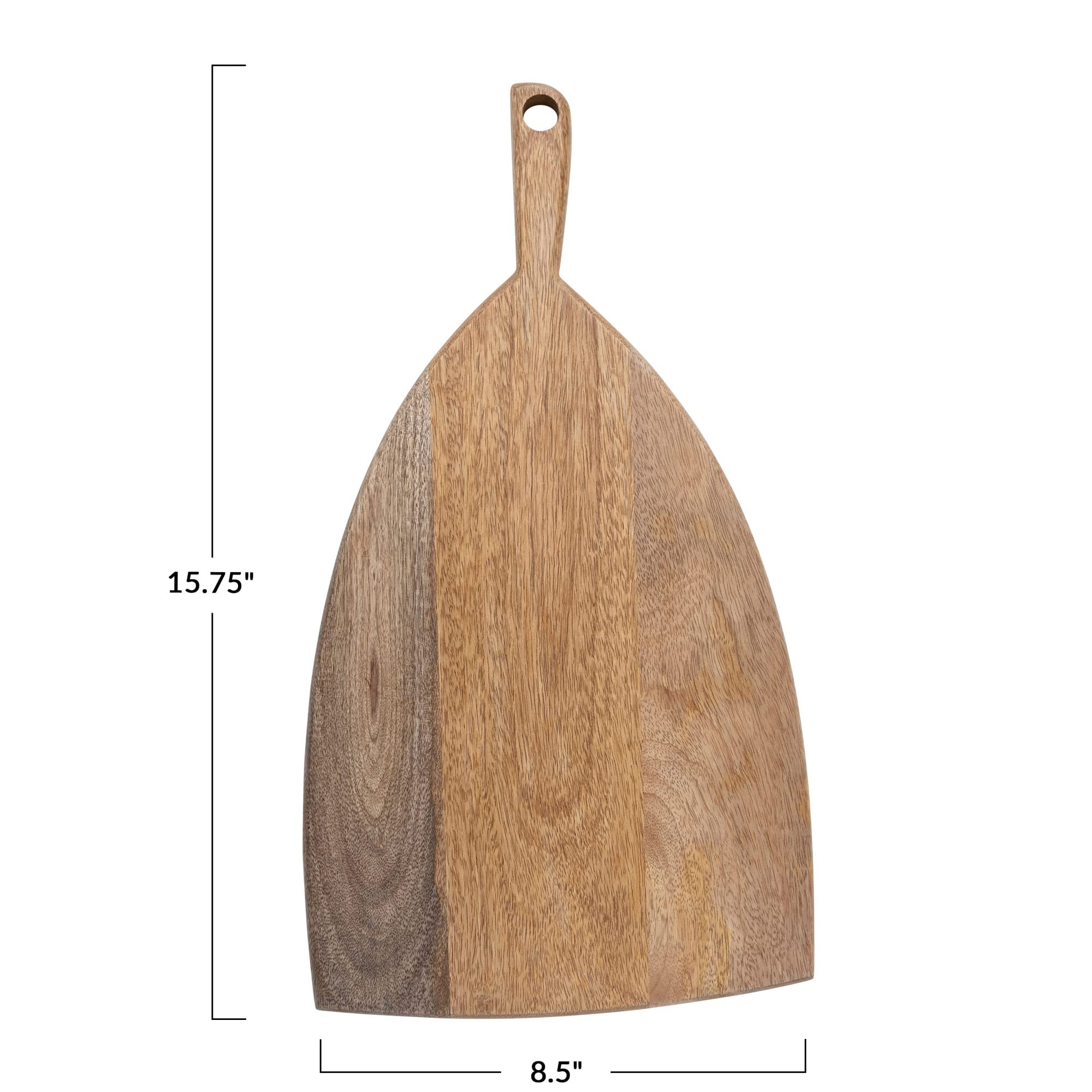 Creative Co-Op Modern Wood Charcuterie Handle, Natural Cheese/Cutting Board