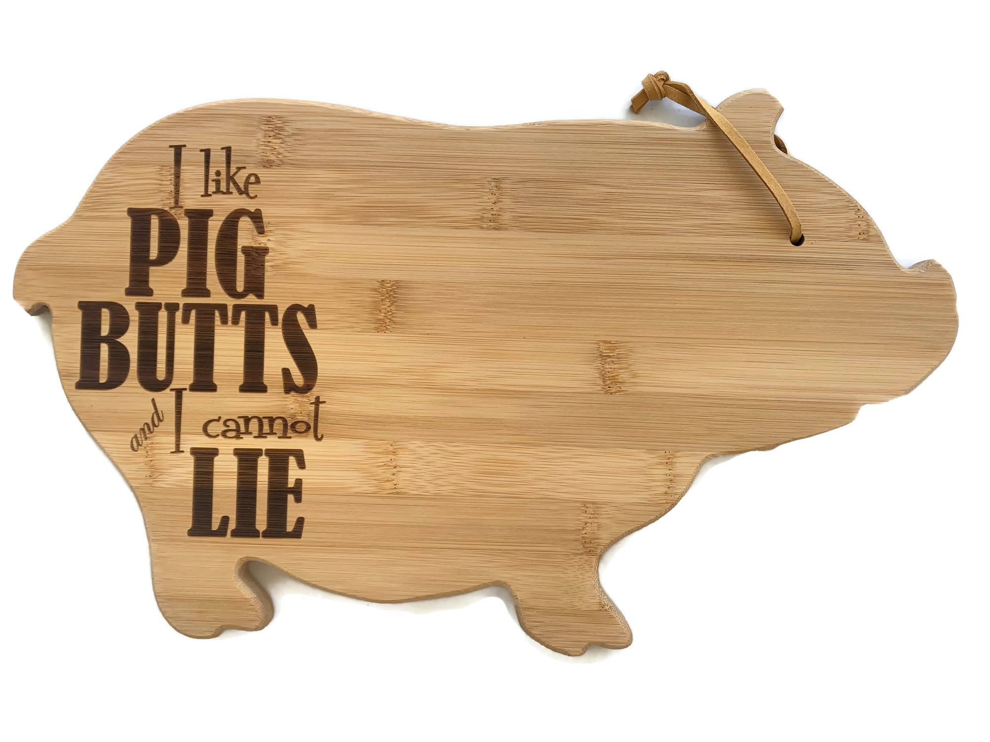 I Like Pig Butts and I Cannot Lie Funny Engraved Cutting Board Bamboo Wood Chopping Block