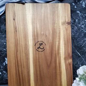 Lipper International 1250 Acacia 1 1/2" Thick Carving Board with Deep Well and Inset Handles for Cutting or Serving Meat, 20" x 15" x 1 1/2"