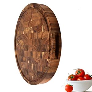 Wood End Grain Cutting Boards Wooden Butcher Block Meat Cutting Wood Thick Board Round Wood Chopping Boards