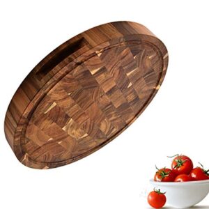 Wood End Grain Cutting Boards Wooden Butcher Block Meat Cutting Wood Thick Board Round Wood Chopping Boards